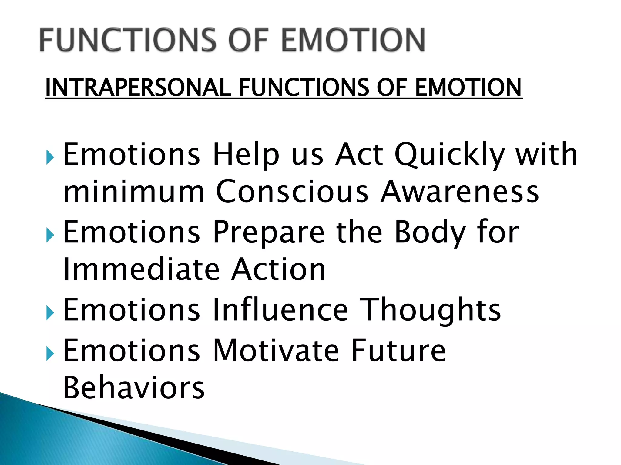 Characteristics of emotions | PPTX