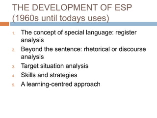 Characteristics of ESP | PPTX