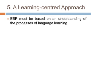 Characteristics of ESP | PPTX