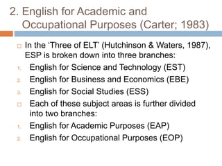 Characteristics of ESP | PPTX