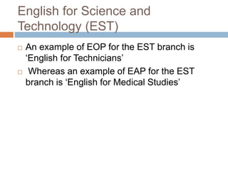 Characteristics of ESP | PPTX