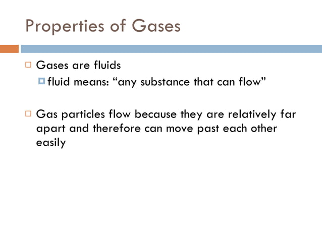 Characteristics Of Gases | PPT
