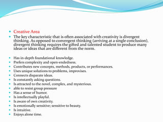 Characteristics of Gifted Children | PPTX