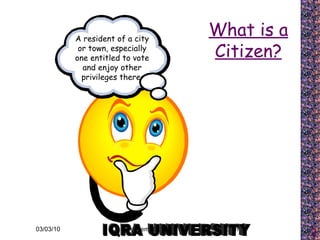 Characteristics Of Good Citizen2 | PPT