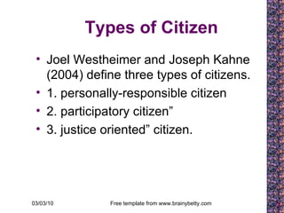 Characteristics Of Good Citizen2 | PPT