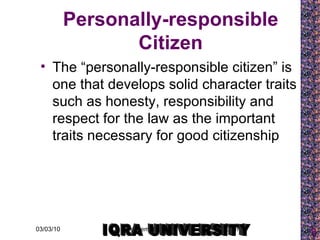 Characteristics Of Good Citizen2 | PPT
