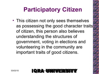 Characteristics Of Good Citizen2 | PPT