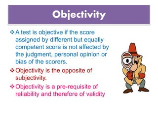 Characteristics of Good Evaluation Instrument | PPTX