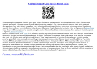 Characteristics Of Good Science Fiction Essay | PPT