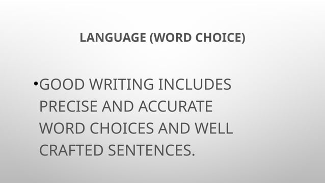 Characteristics of good writing.pptx.... | PPT