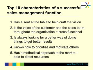 Characteristics of great sales management | PPT