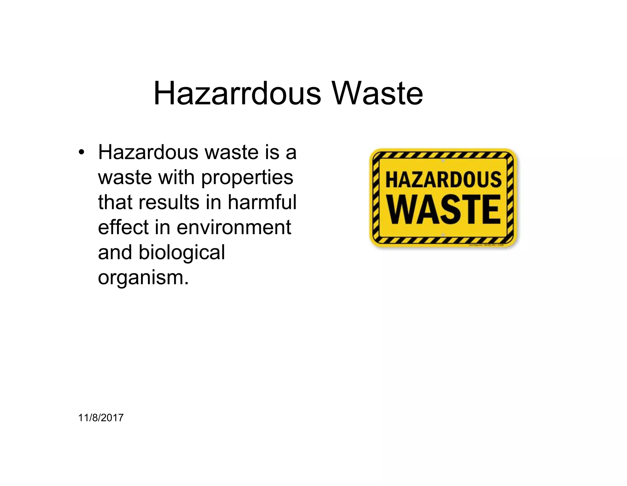 Characteristics of hazardous waste | PDF