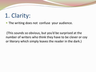 Characteristics of imaginative writing | PPTX