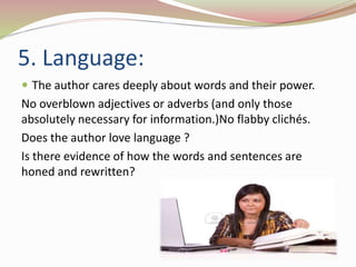 Characteristics of imaginative writing | PPTX