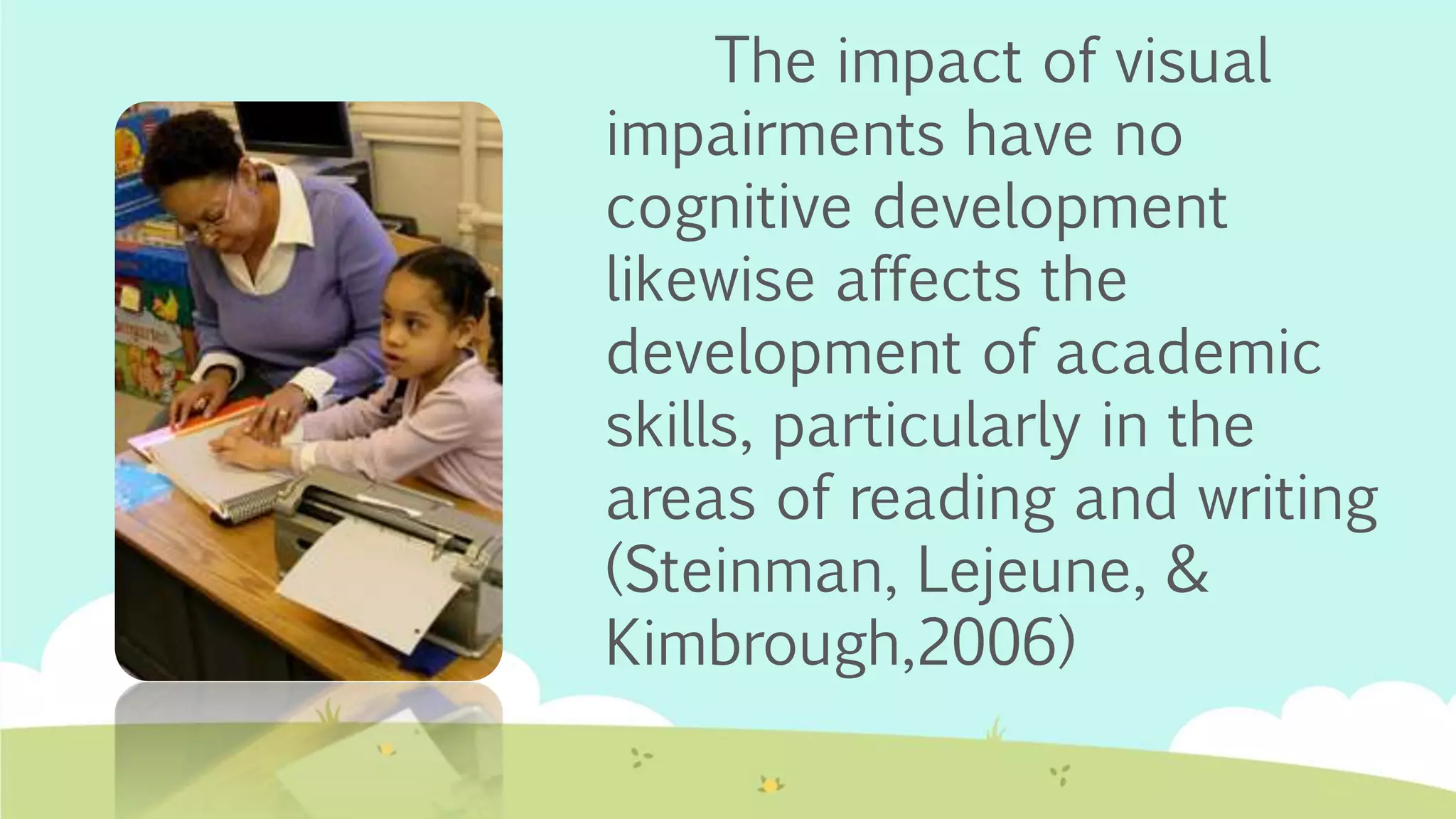 Characteristics of individuals with visual impairment | PPTX