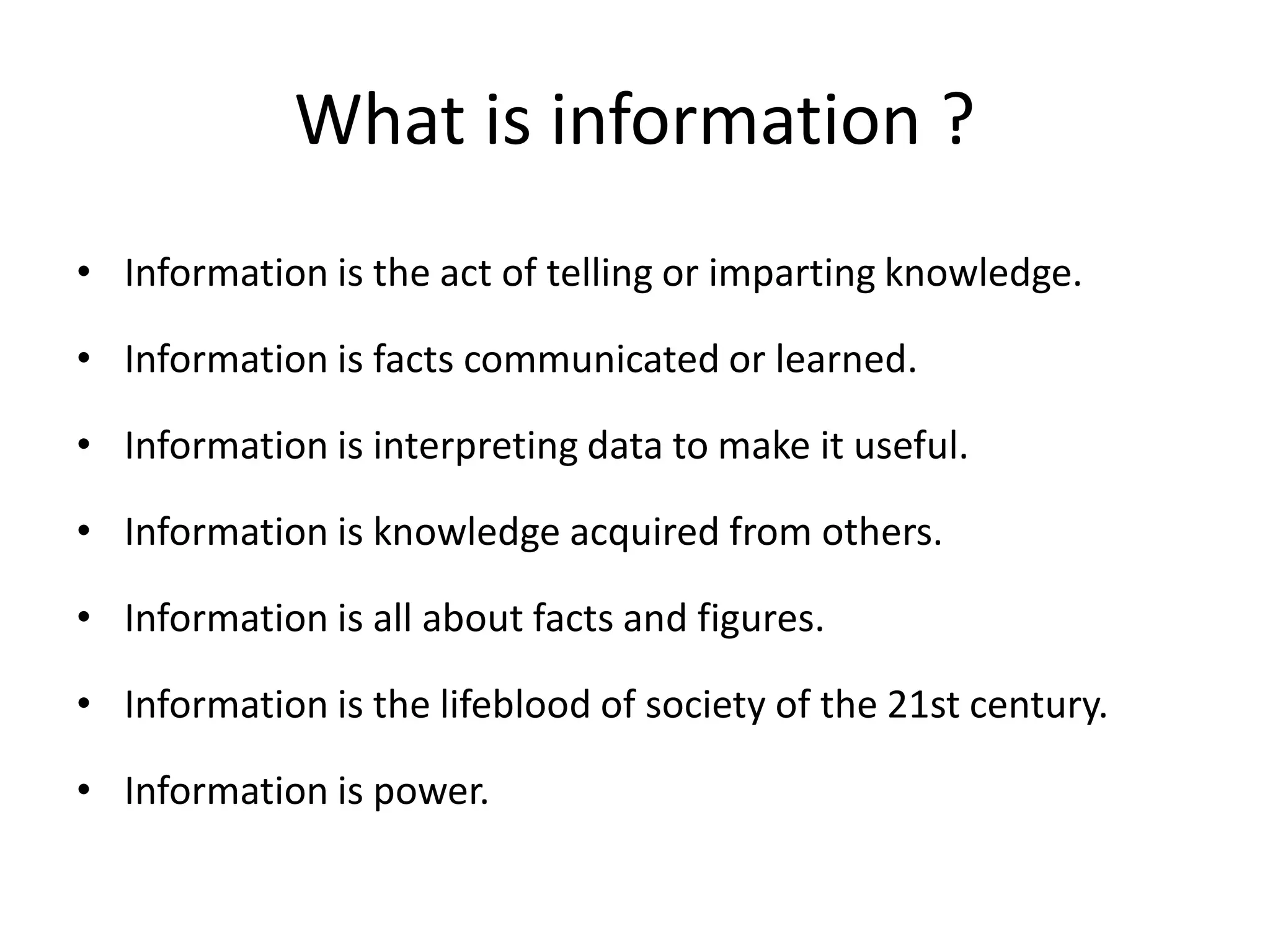 Characteristics of information | PDF