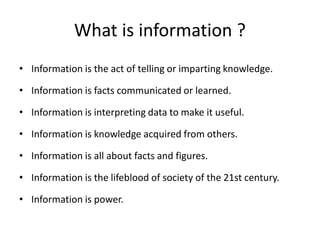 Characteristics of information | PDF