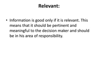 Characteristics of information | PDF