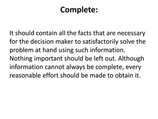 Characteristics of information | PDF