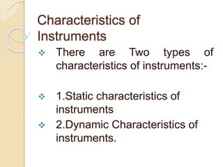 Characteristics of instruments | PPTX