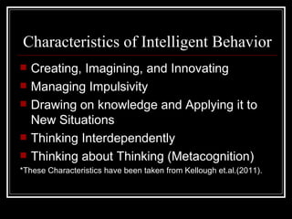 Characteristics of intelligent behavior | PPT