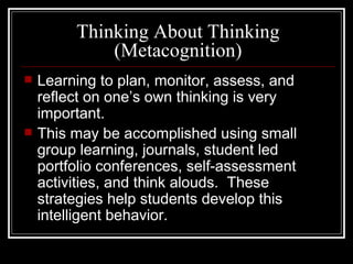 Characteristics of intelligent behavior | PPT