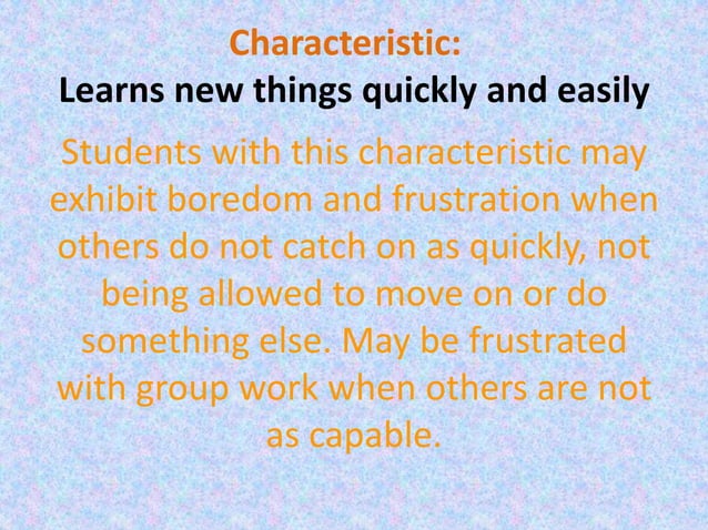 Characteristics of intelligent behavior | PPT