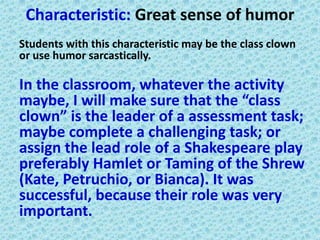 Characteristics of intelligent behavior | PPTX