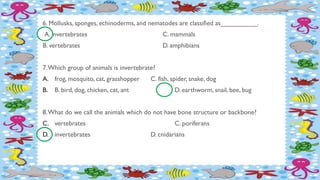 GRADE 6 - CHARACTERISTICS OF INVERTEBRATES.pptx