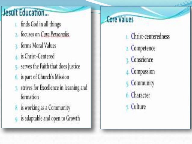 Characteristics of jesuit education june