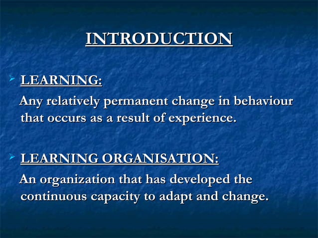 Characteristics of learning organization | PPT | Education