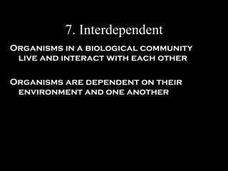 Characteristics of life | PPT