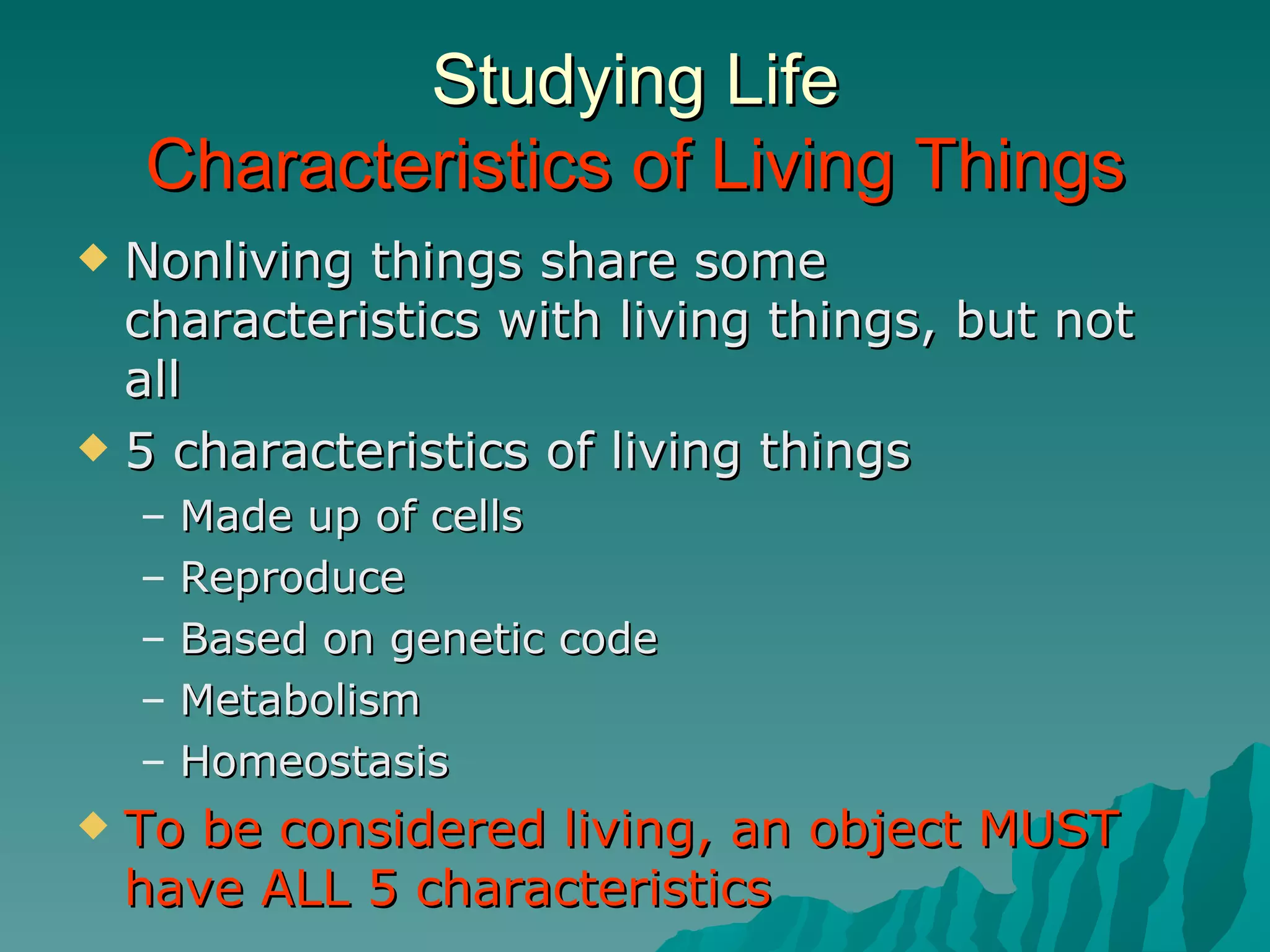 Characteristics of life | PPT