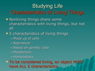 Characteristics of life | PPT