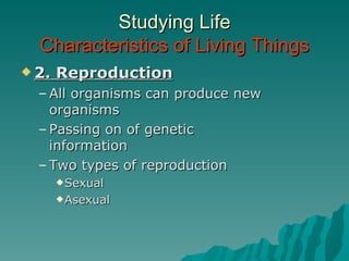 Characteristics of life | PPT
