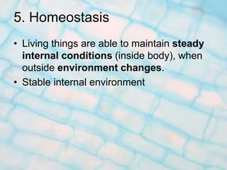 Characteristics of life notes review | PPTX