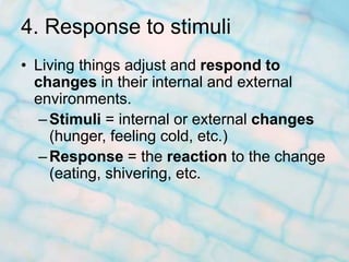 Characteristics of life notes review | PPT