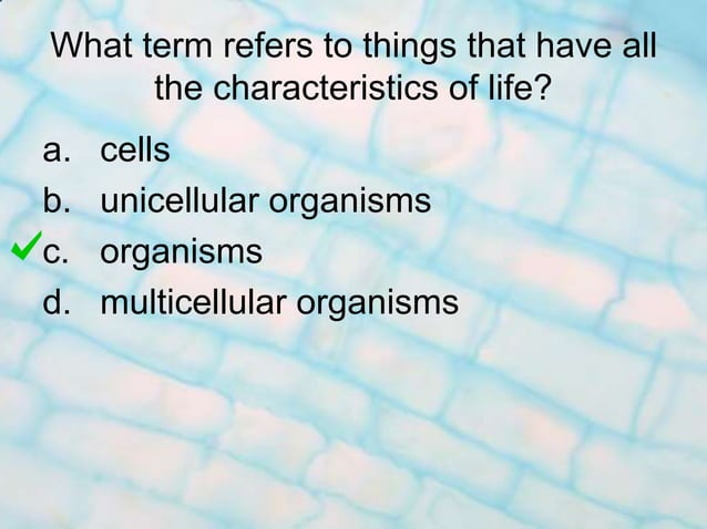Characteristics of life notes | PPT
