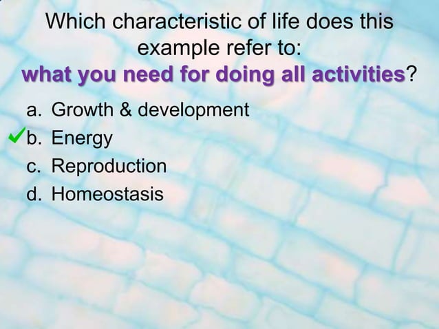 Characteristics of life notes | PPT