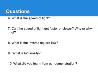 Characteristics of light | PPTX