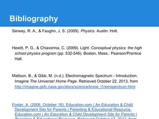 Characteristics of light | PPTX