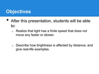 Characteristics of light | PPTX