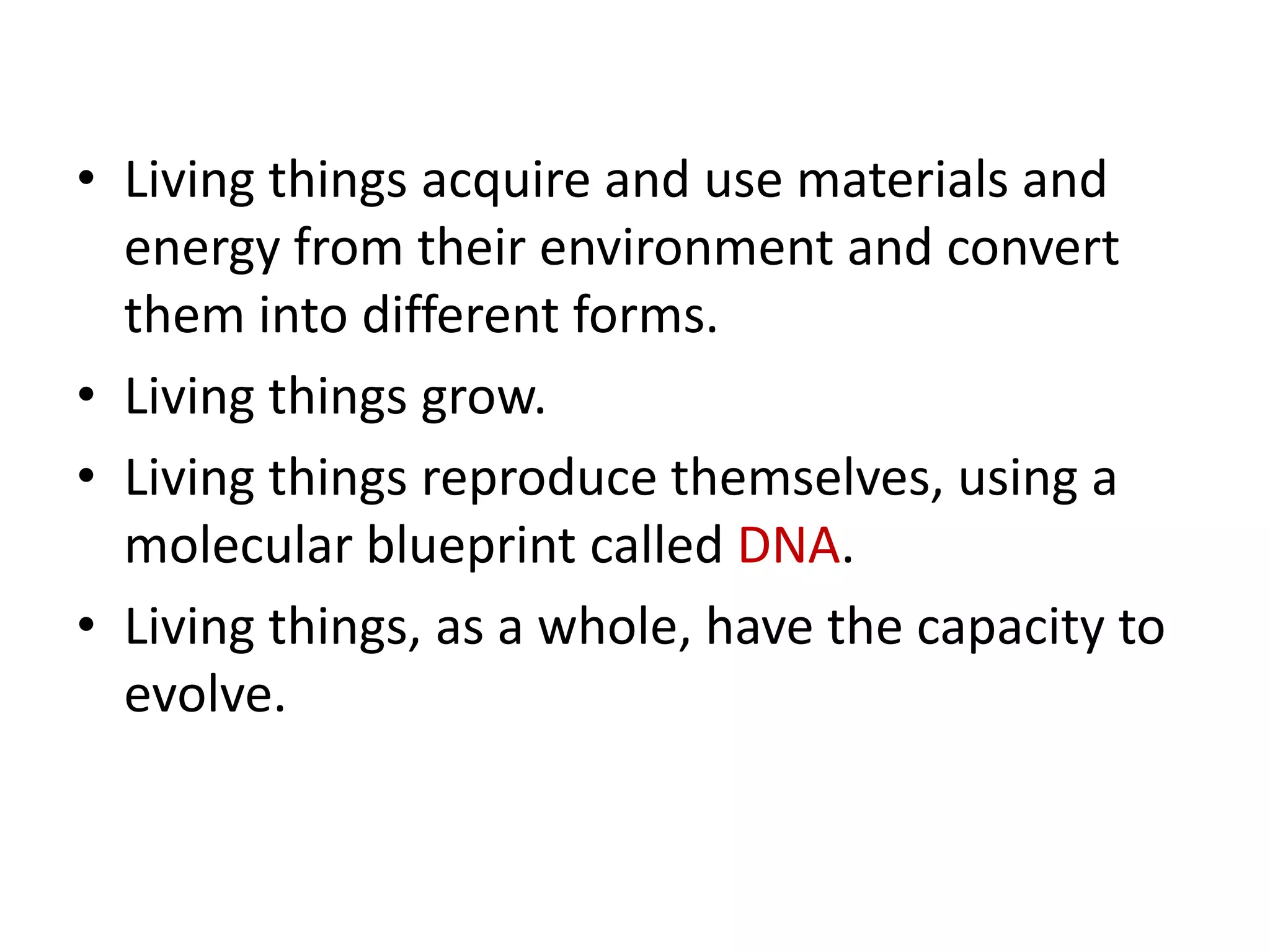 Characteristics of living organisms | PPT