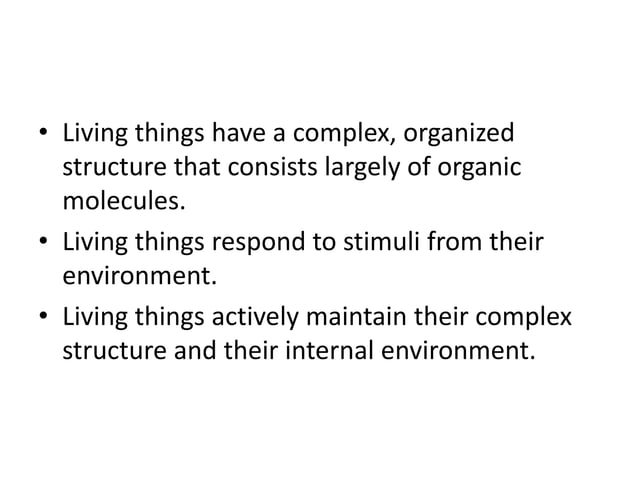 Characteristics of living organisms | PPT