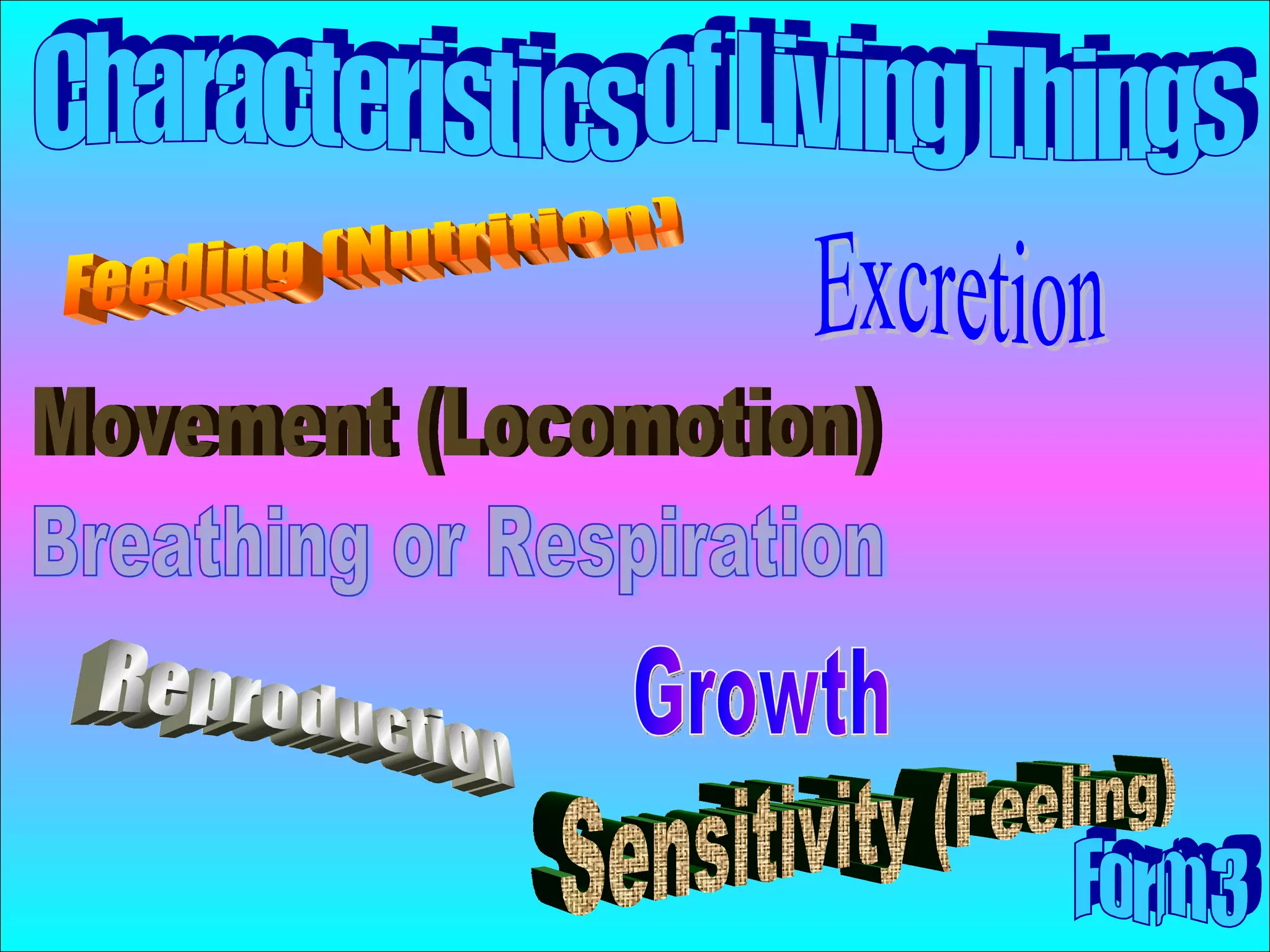 Characteristics of living things | PPT