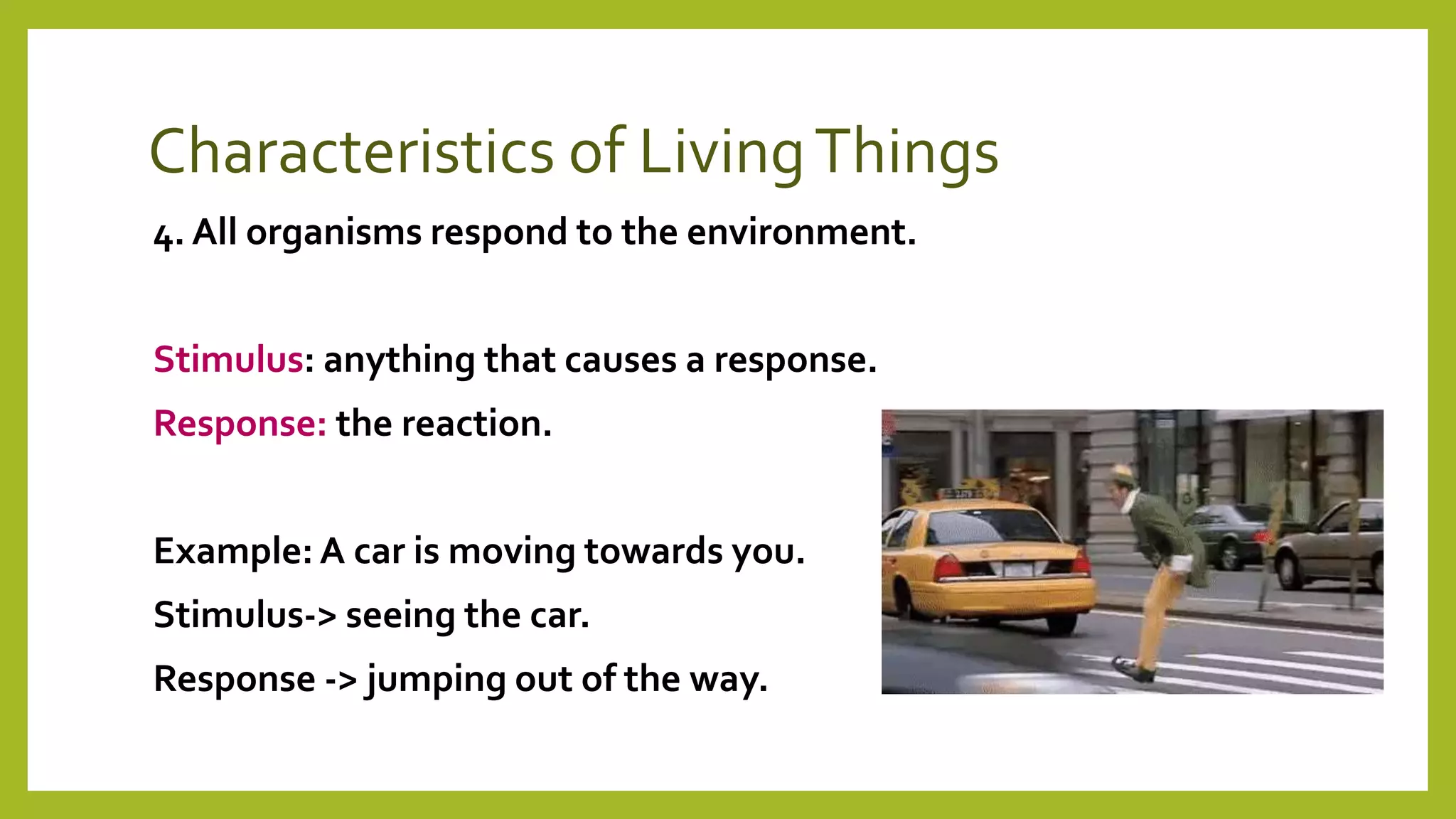 Characteristics of living things | PPTX | Biological Sciences | Science