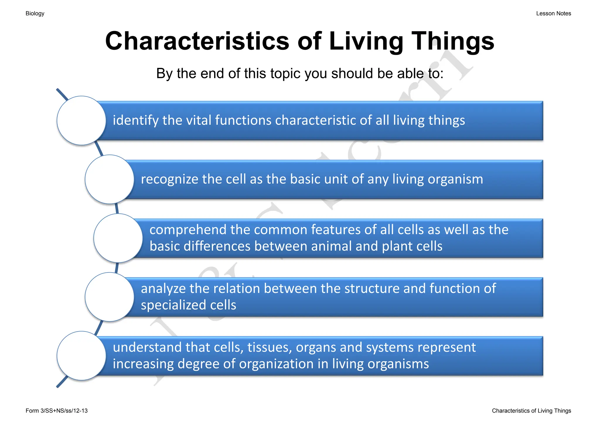 Characteristics of Living Things Notes.pdf