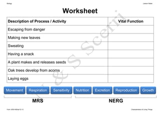 Characteristics of Living Things Notes.pdf