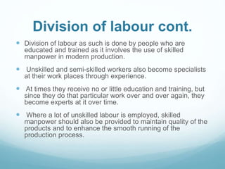 Characteristics of modern industries | PPTX