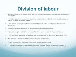 Characteristics of modern industries | PPTX